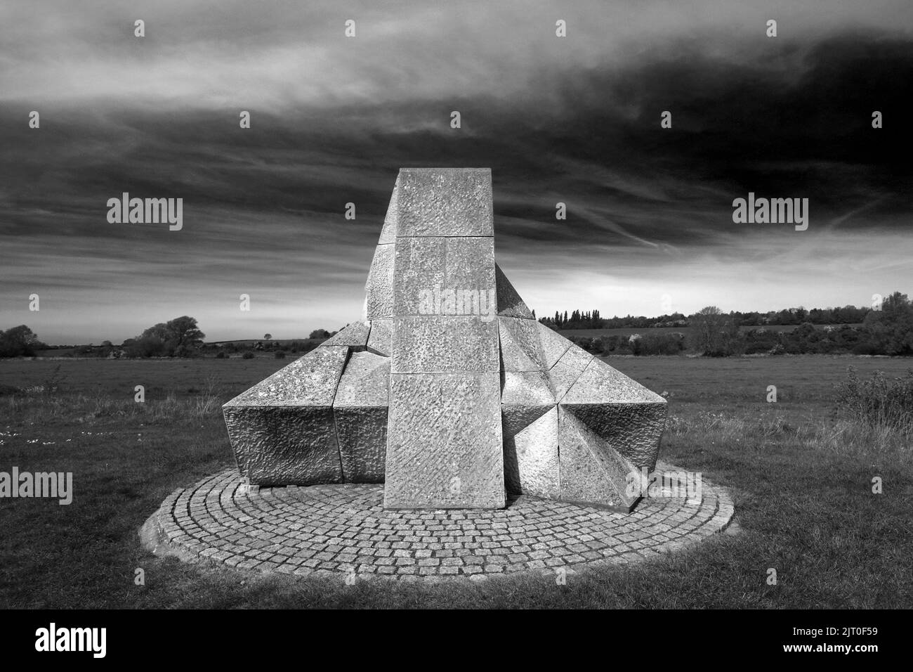 The Pyramid sculpture, Ferry Meadows country park, Peterborough ...