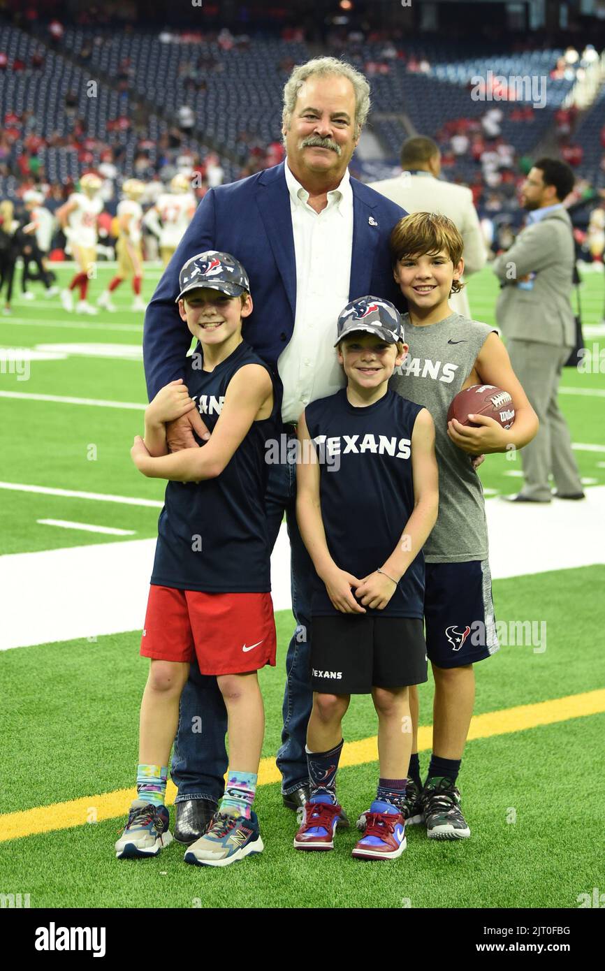 Houston Texans owner Cal McNair and his sons during the NFL game ...