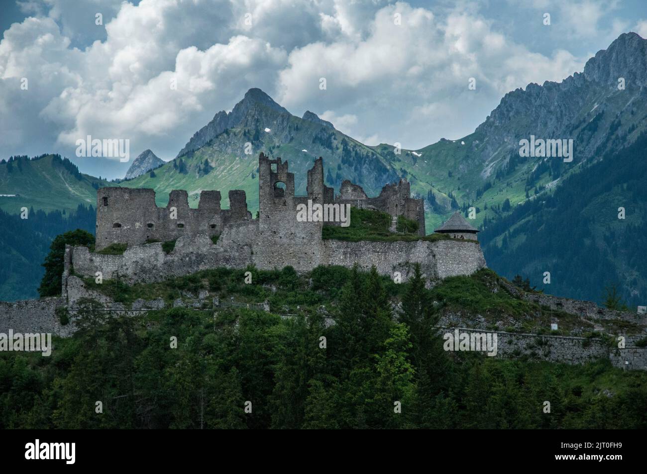 An old ruined castle in the mountains in Austria Stock Photo - Alamy