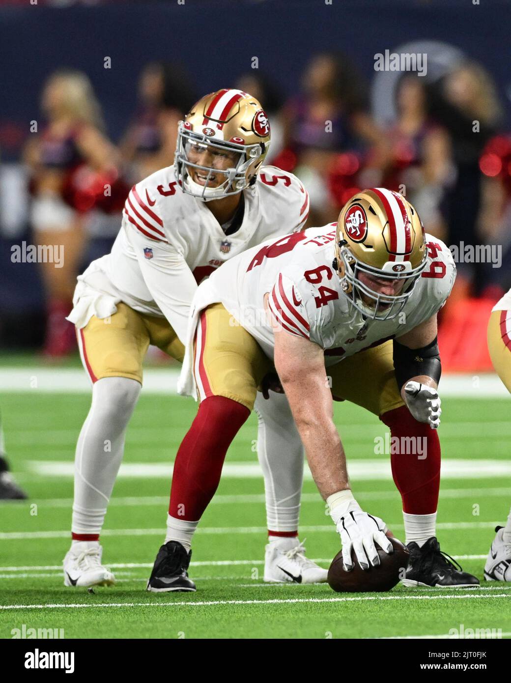 San Francisco 49ers quarterback Trey Lance (5) and San Francisco 49ers ...
