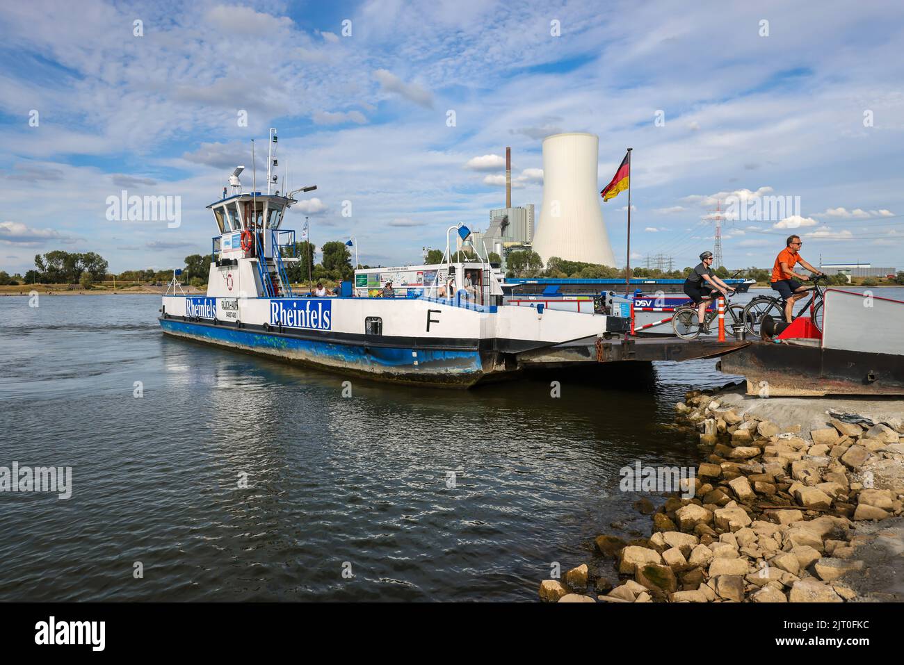 Rheinberg, Duisburg, North Rhine-Westphalia, Germany - Rhine ferry ...
