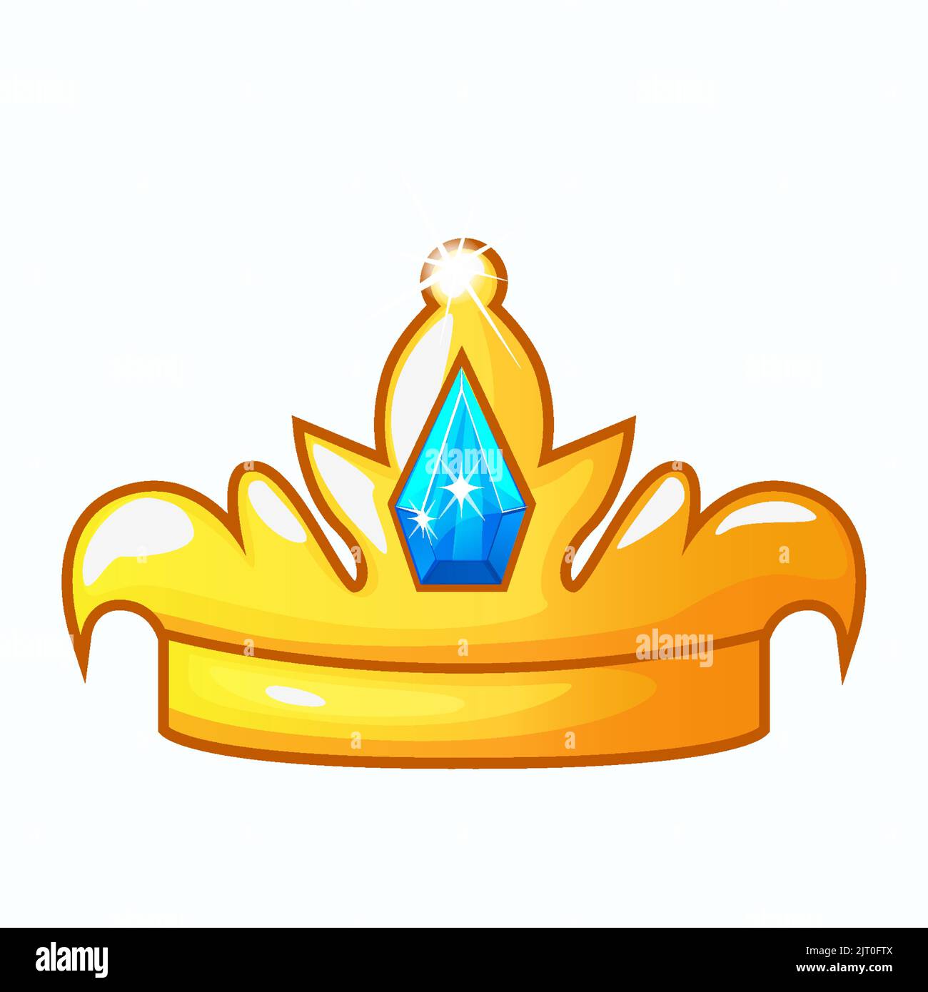 Vector golden crown, isolated cartoon object Stock Vector Image & Art ...