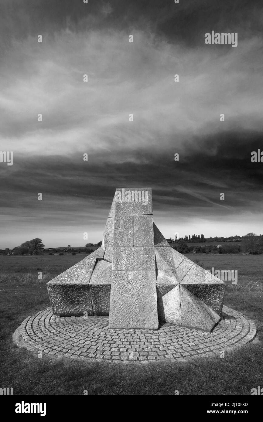 The Pyramid sculpture, Ferry Meadows country park, Peterborough ...