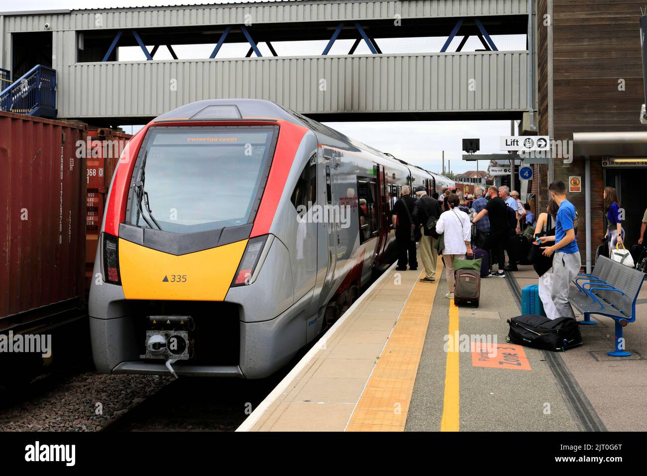 Greater Anglia trains, Class 755 train at Peterborough railway station ...