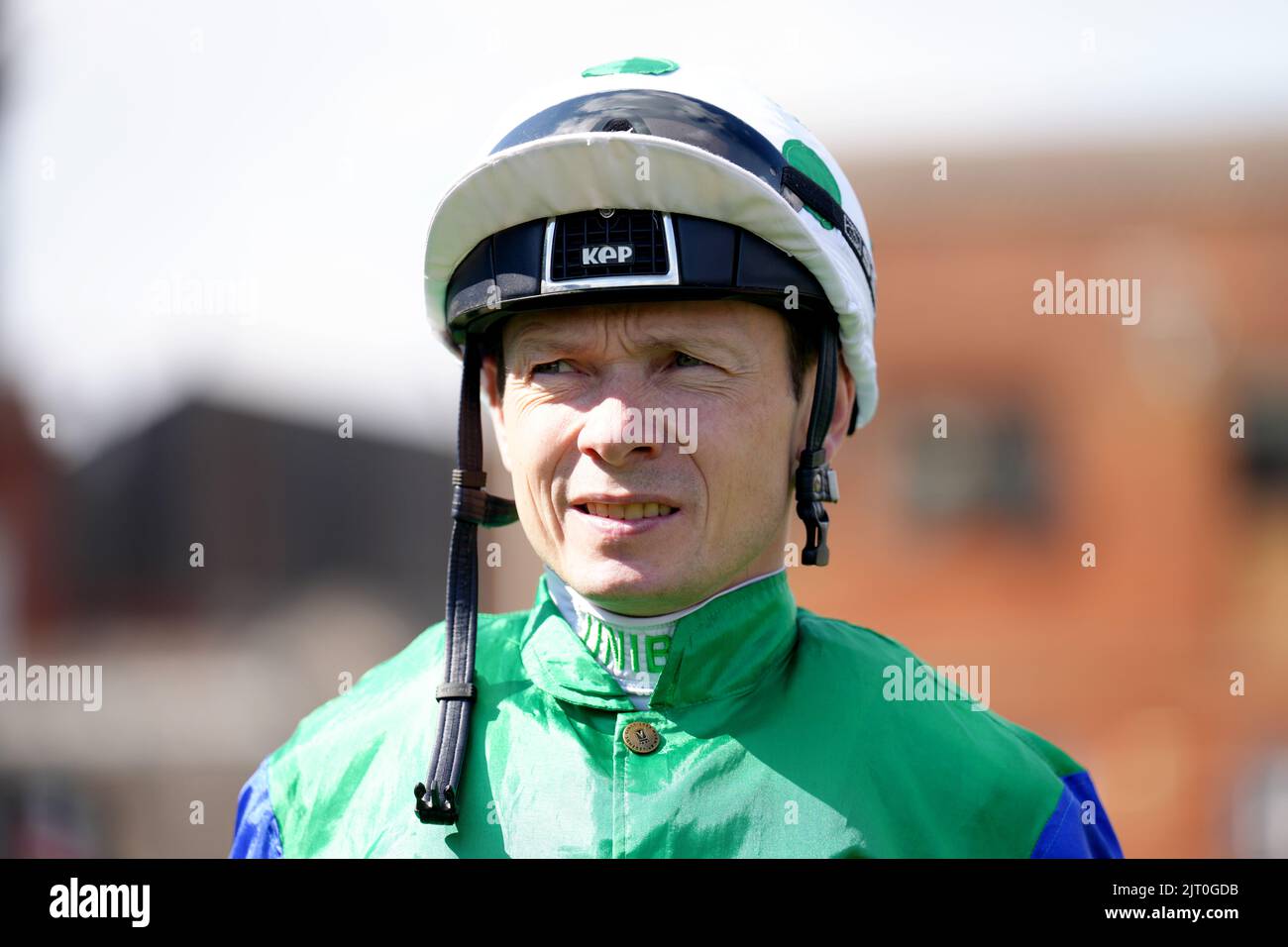 Jamie Spencer, jockey at Newmarket Racecourse, Newmarket. Picture date ...