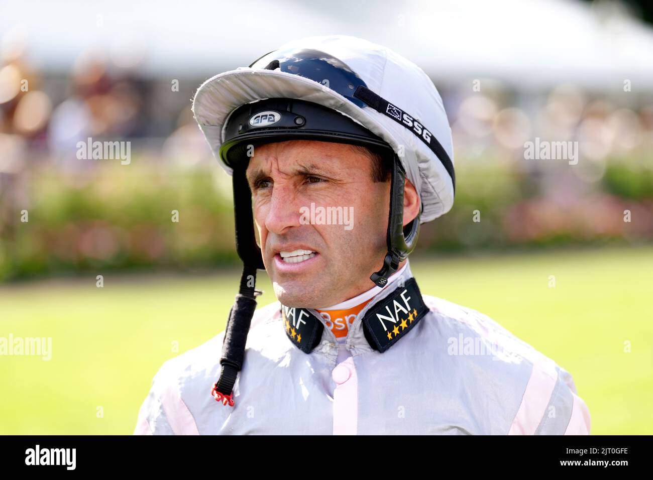 Pat Cosgrave, jockey at Newmarket Racecourse, Newmarket. Picture date ...