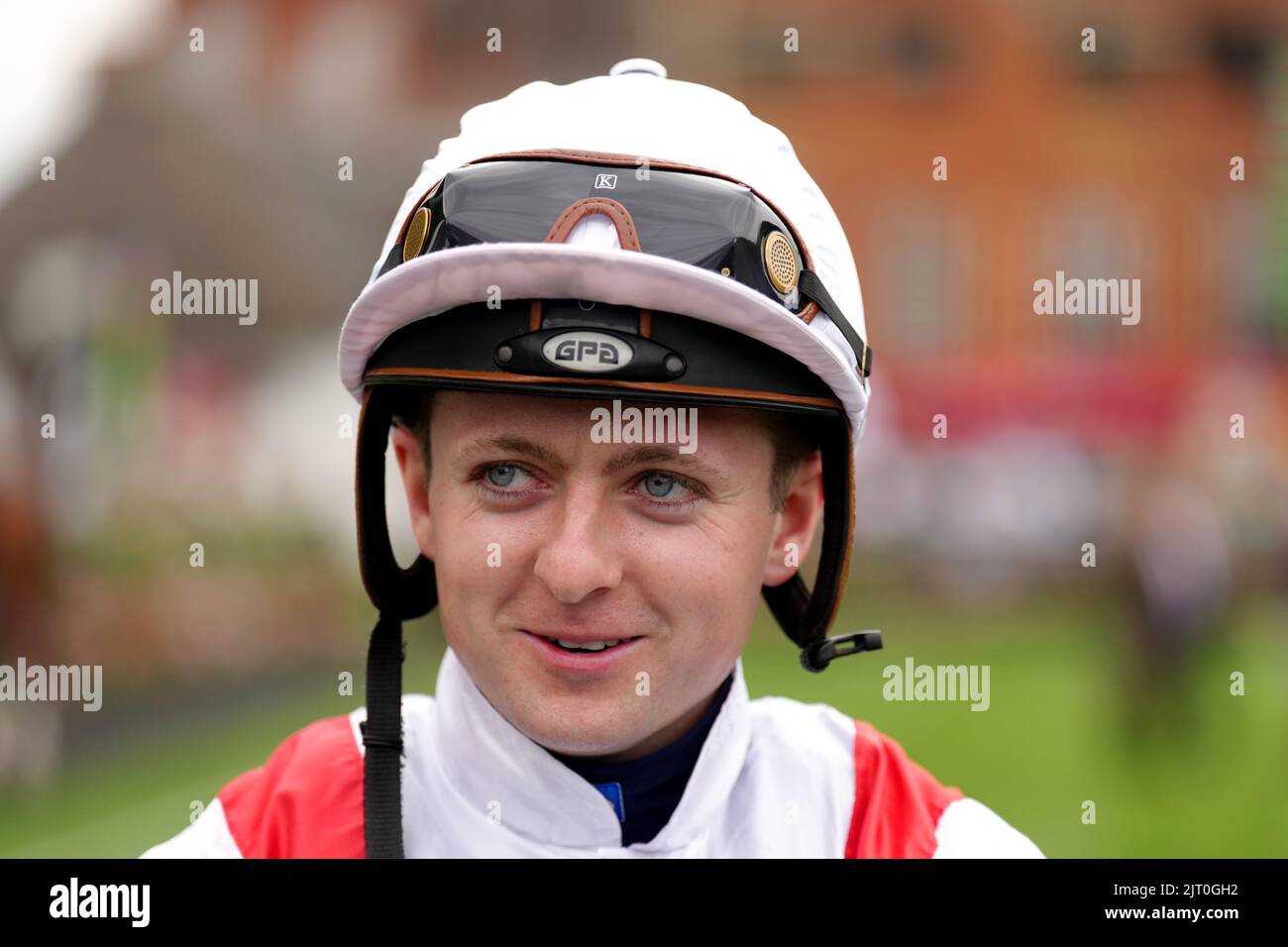 Adam Farragher, jockey at Newmarket Racecourse, Newmarket. Picture date ...