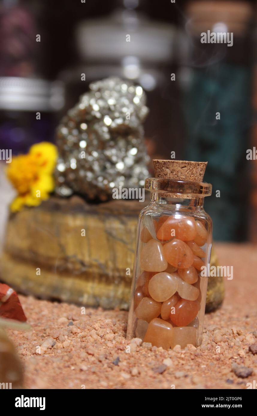 Red healing crystals hi-res stock photography and images - Alamy