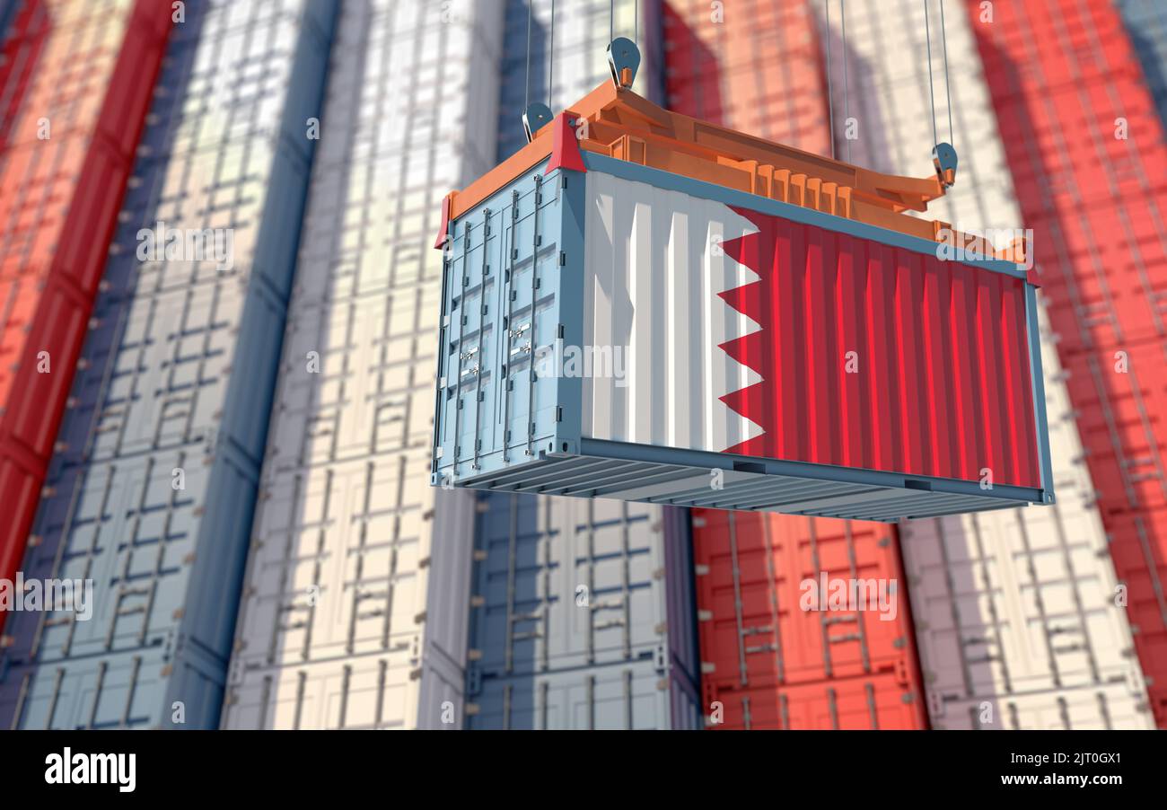 Bahrain flag design hi-res stock photography and images - Alamy