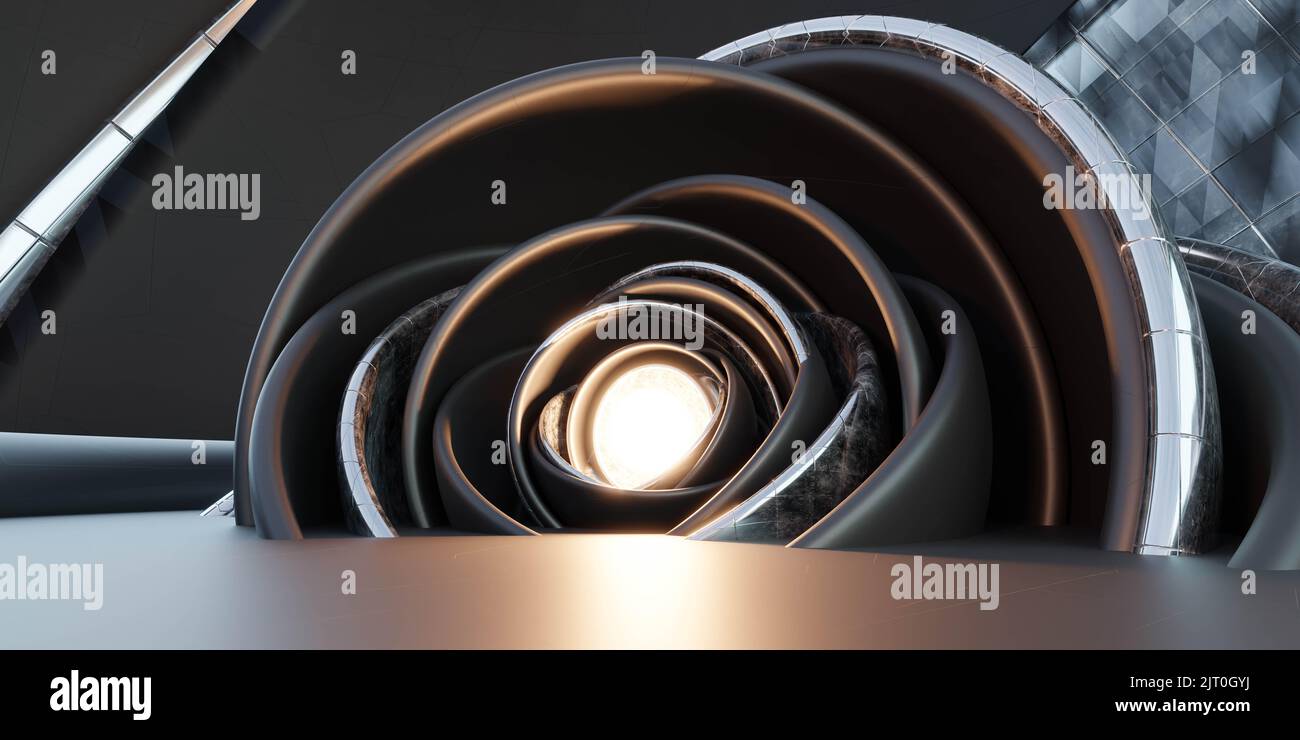 abstract technology design futuristic building dark orb sphere with ...