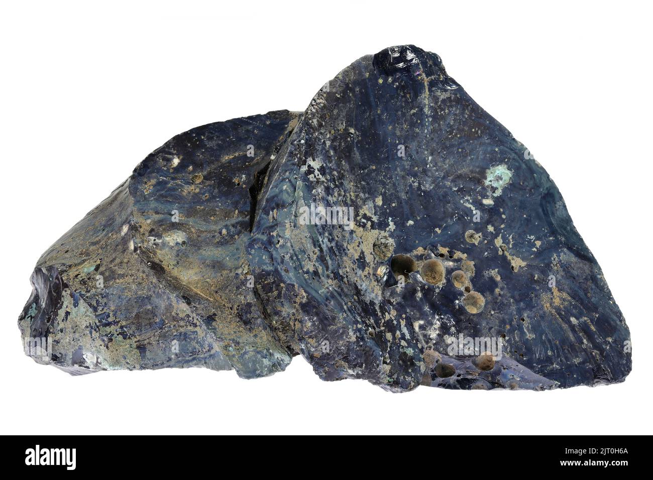 copper slag from Mansfeld, Germany isolated on white background Stock ...