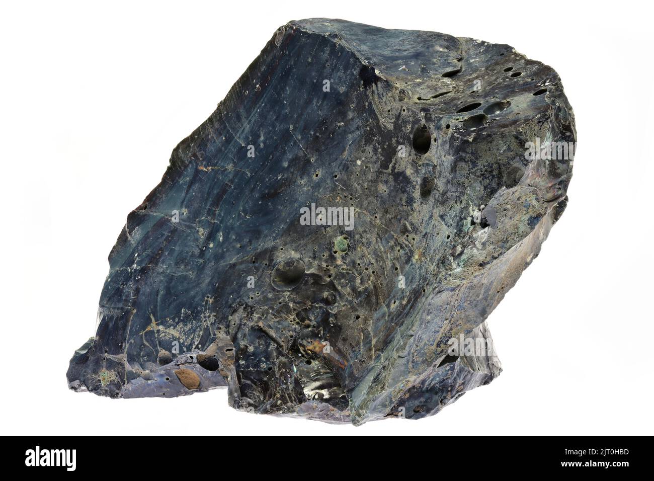 copper slag from Mansfeld, Germany isolated on white background Stock ...