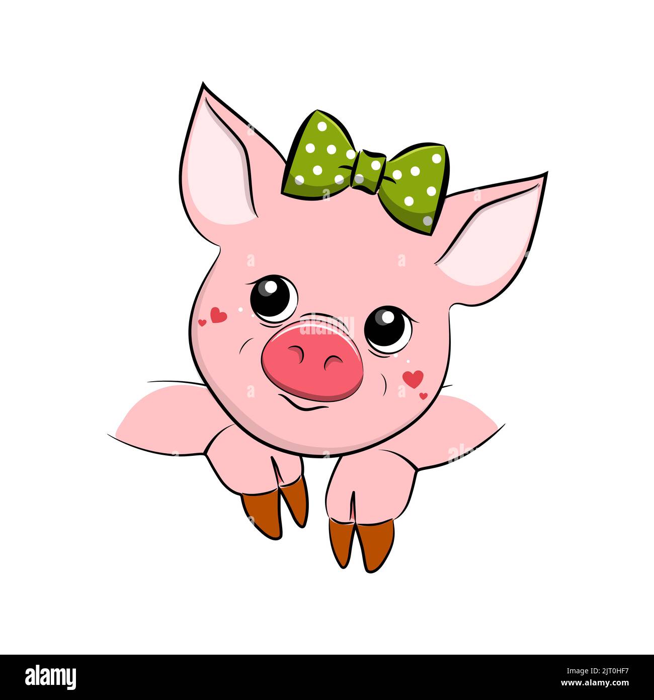 Cute funny pig face expressions. Vector Stock Vector Image & Art - Alamy