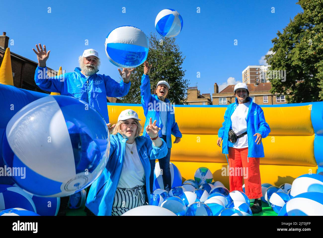 London, UK. 27th Aug, 2022. Performers in the FeelPlay spaces. FeelPlay ...