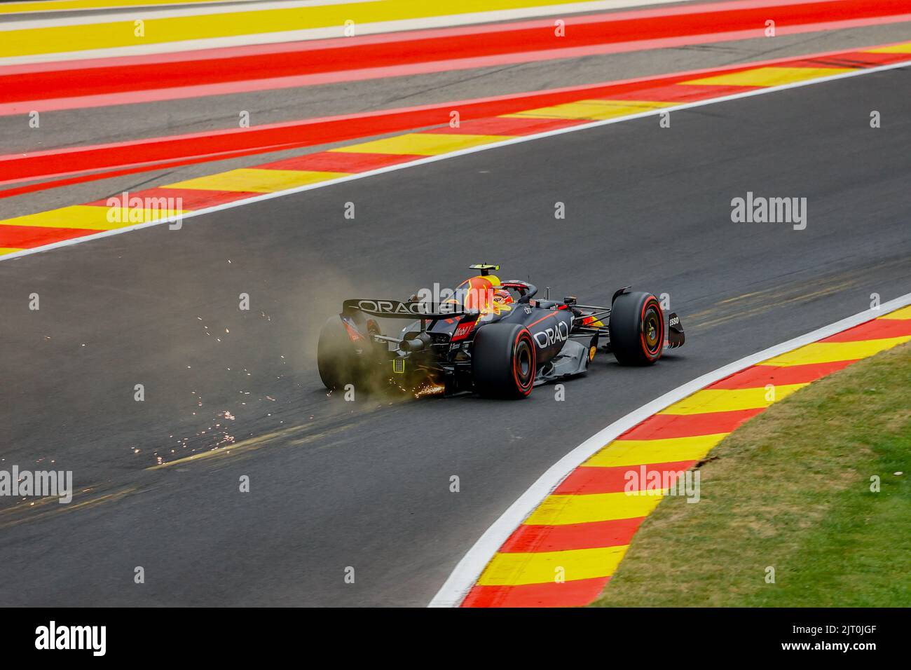 11 PEREZ Sergio (mex), Red Bull Racing RB18, action during the Formula 1 Rolex Belgian Grand ...
