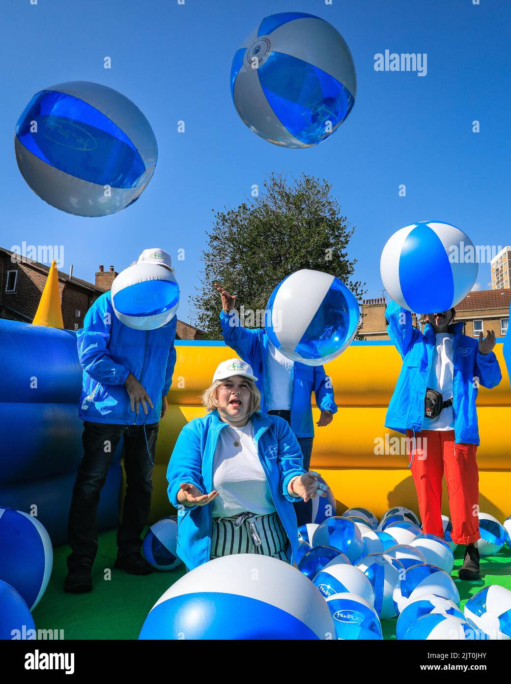 London, UK. 27th Aug, 2022. Performers in the FeelPlay spaces. FeelPlay ...