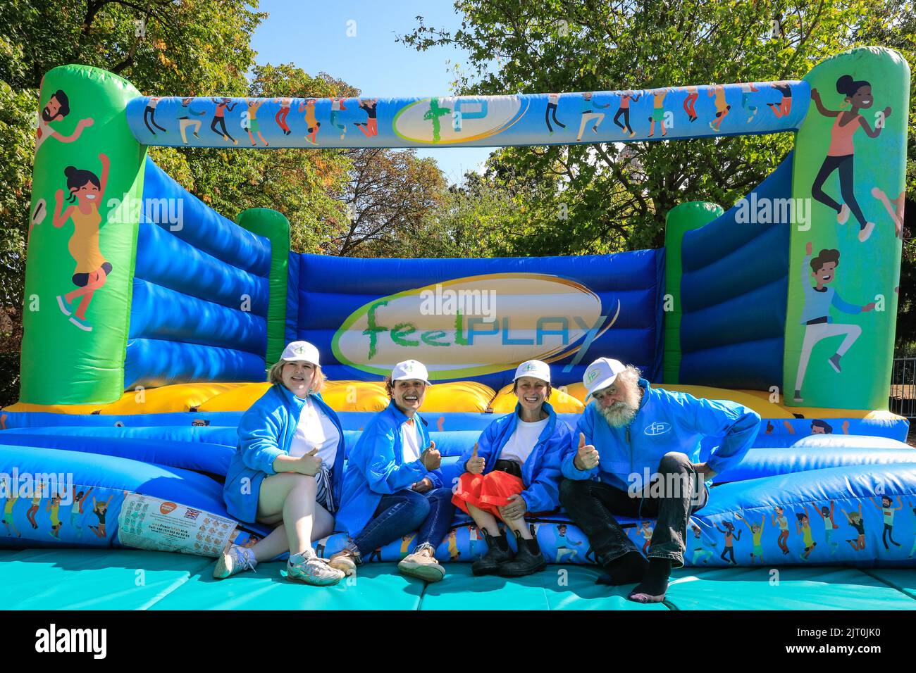 London, UK. 27th Aug, 2022. Performers in the FeelPlay spaces. FeelPlay ...
