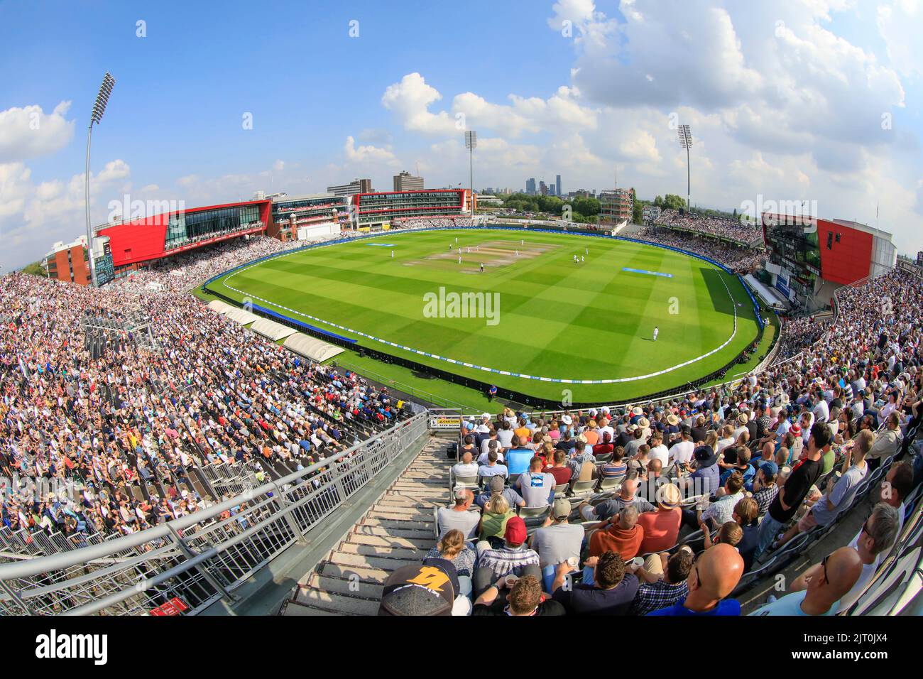 Big crowd in at Old Trafford for the third day’s play Stock Photo - Alamy