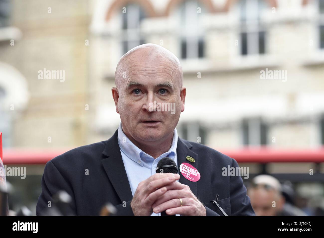 Mick Lynch, General Secretary of the National Union of Rail, Maritime ...