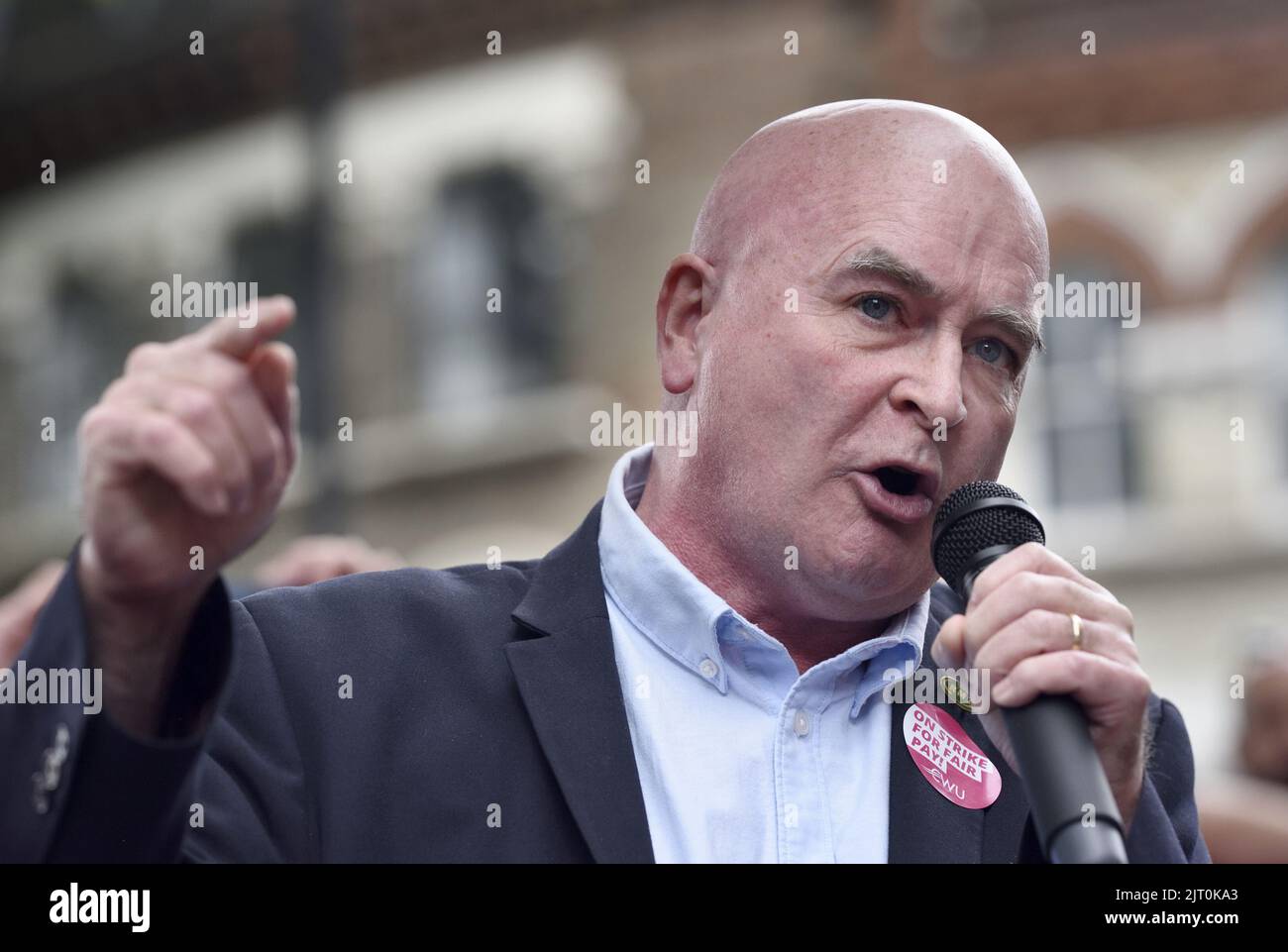 Mick Lynch, General Secretary of the National Union of Rail, Maritime ...