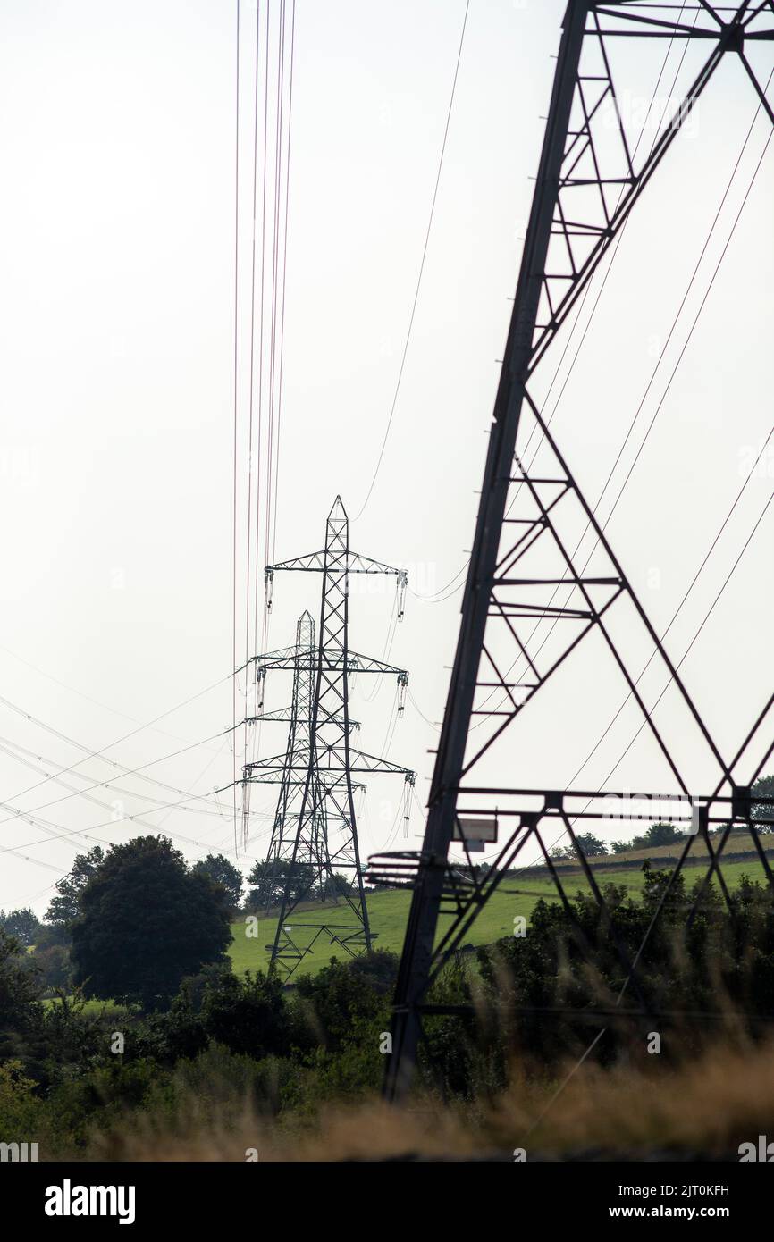 A transmission tower, also known as an electricity pylon or simply a ...