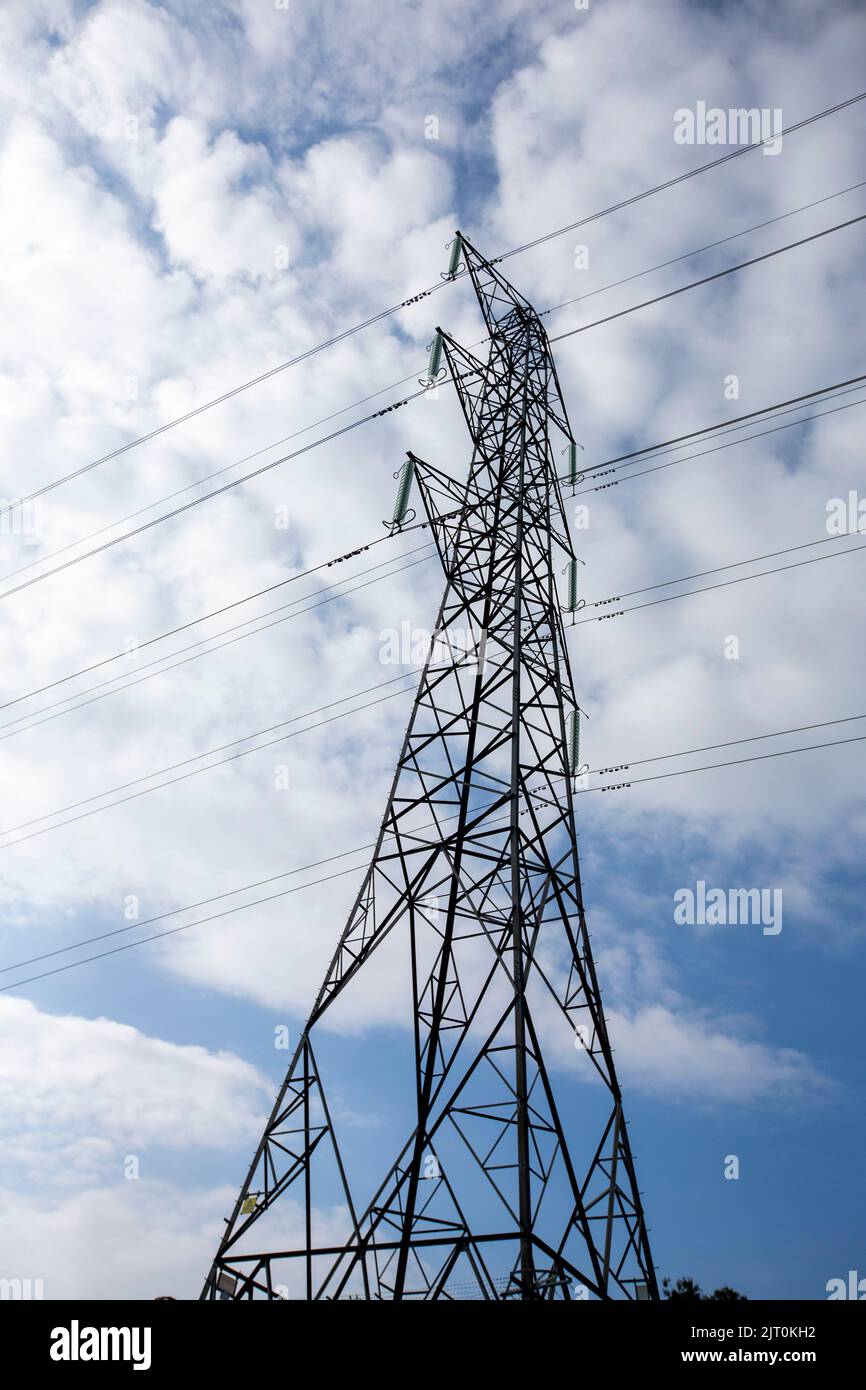 A transmission tower, also known as an electricity pylon or simply a ...