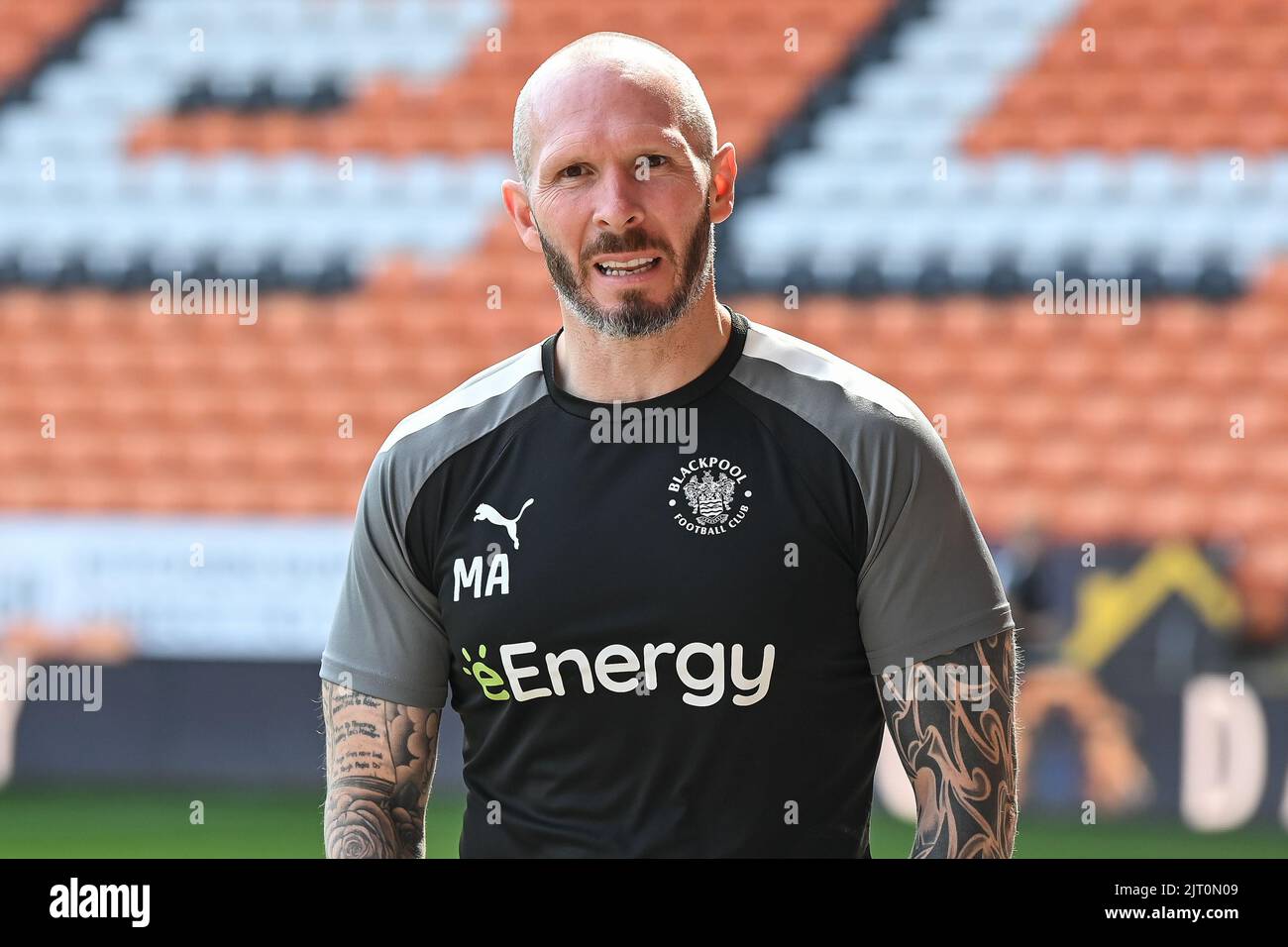 Michael Appleton manager of Blackpool arrives at Bloomfield Road Stock ...