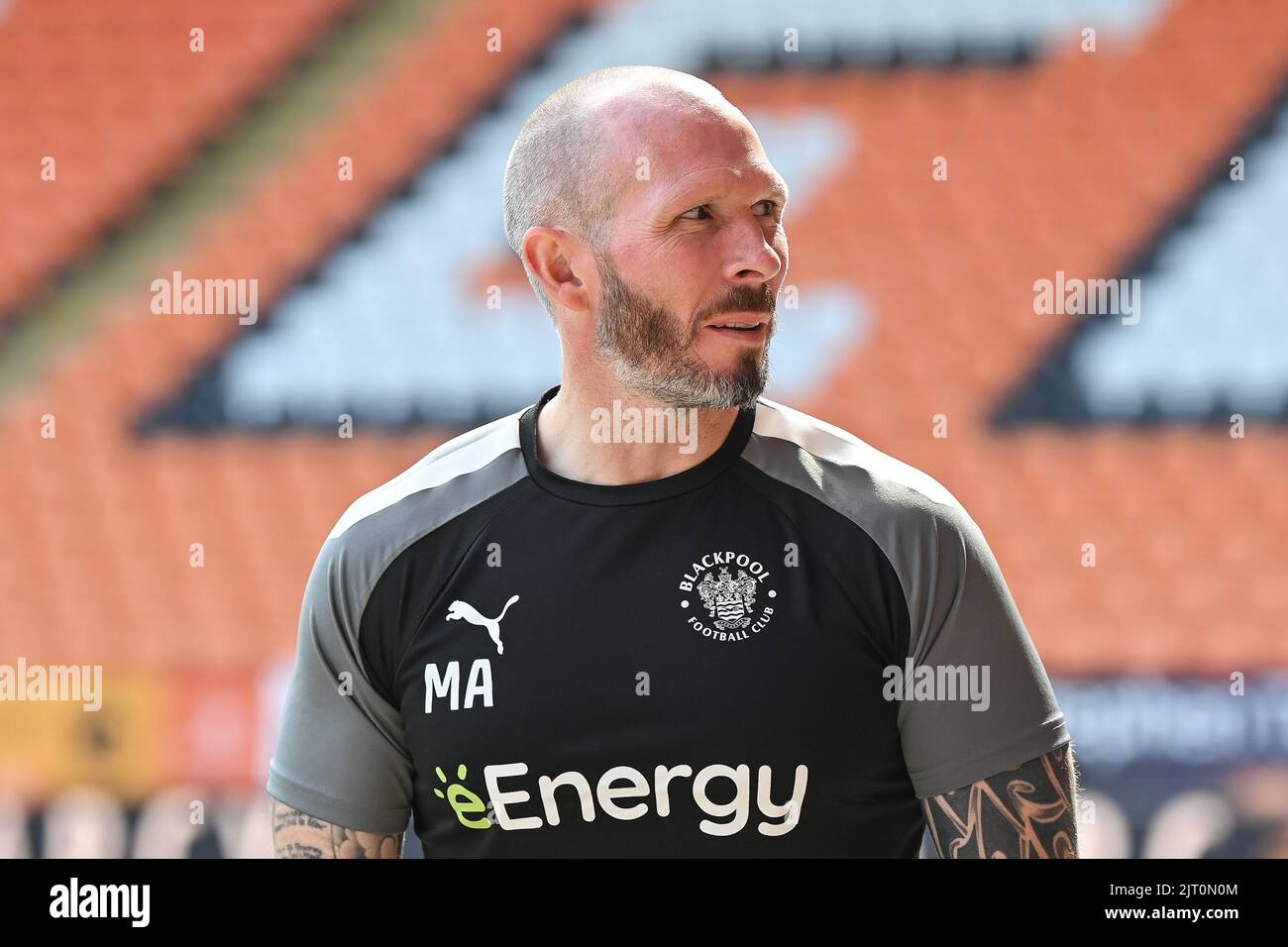 Michael Appleton manager of Blackpool arrives at Bloomfield Road Stock ...