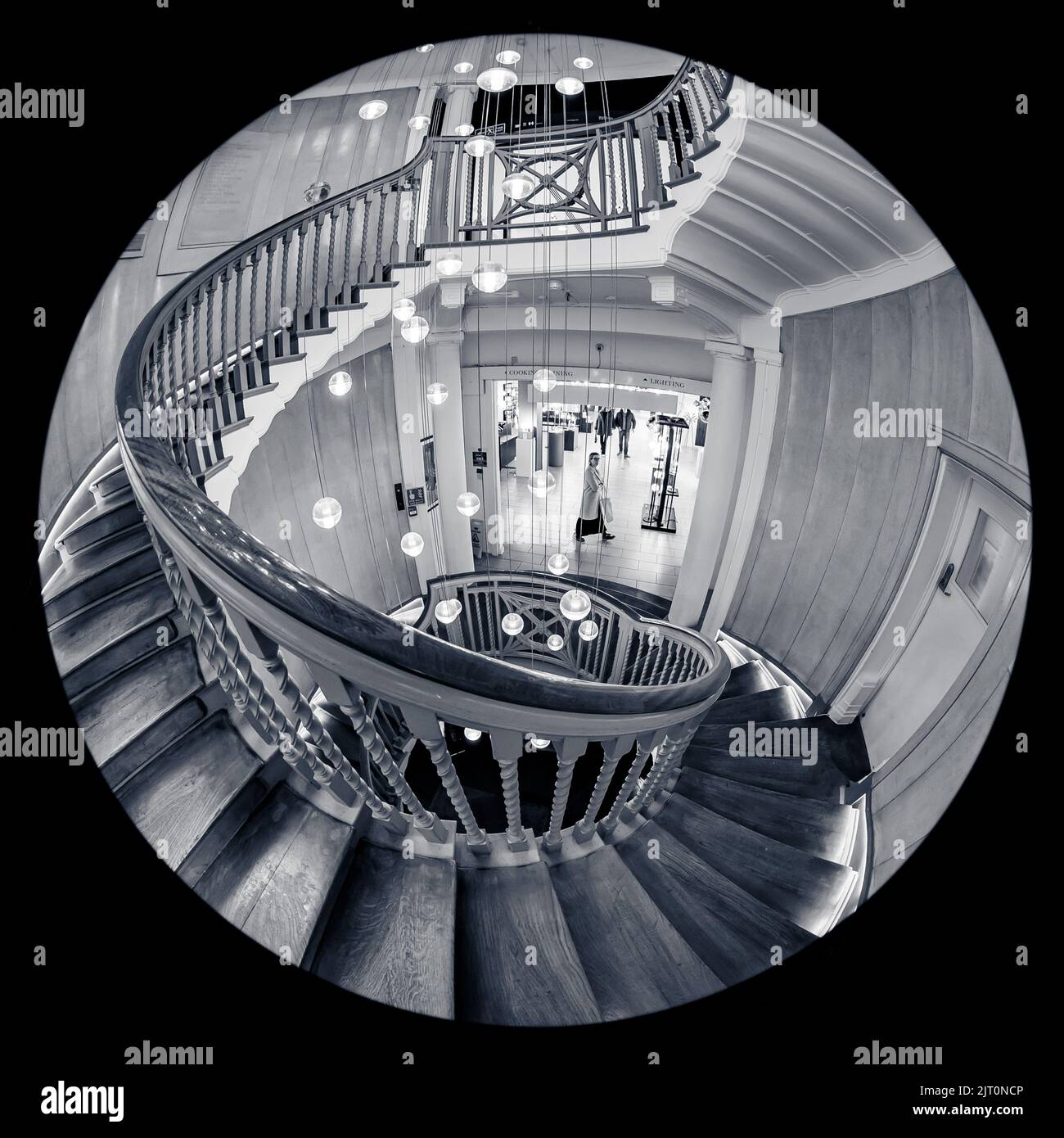 Cecil Brewer staircase - Heals, Tottenham Court Road Stock Photo - Alamy
