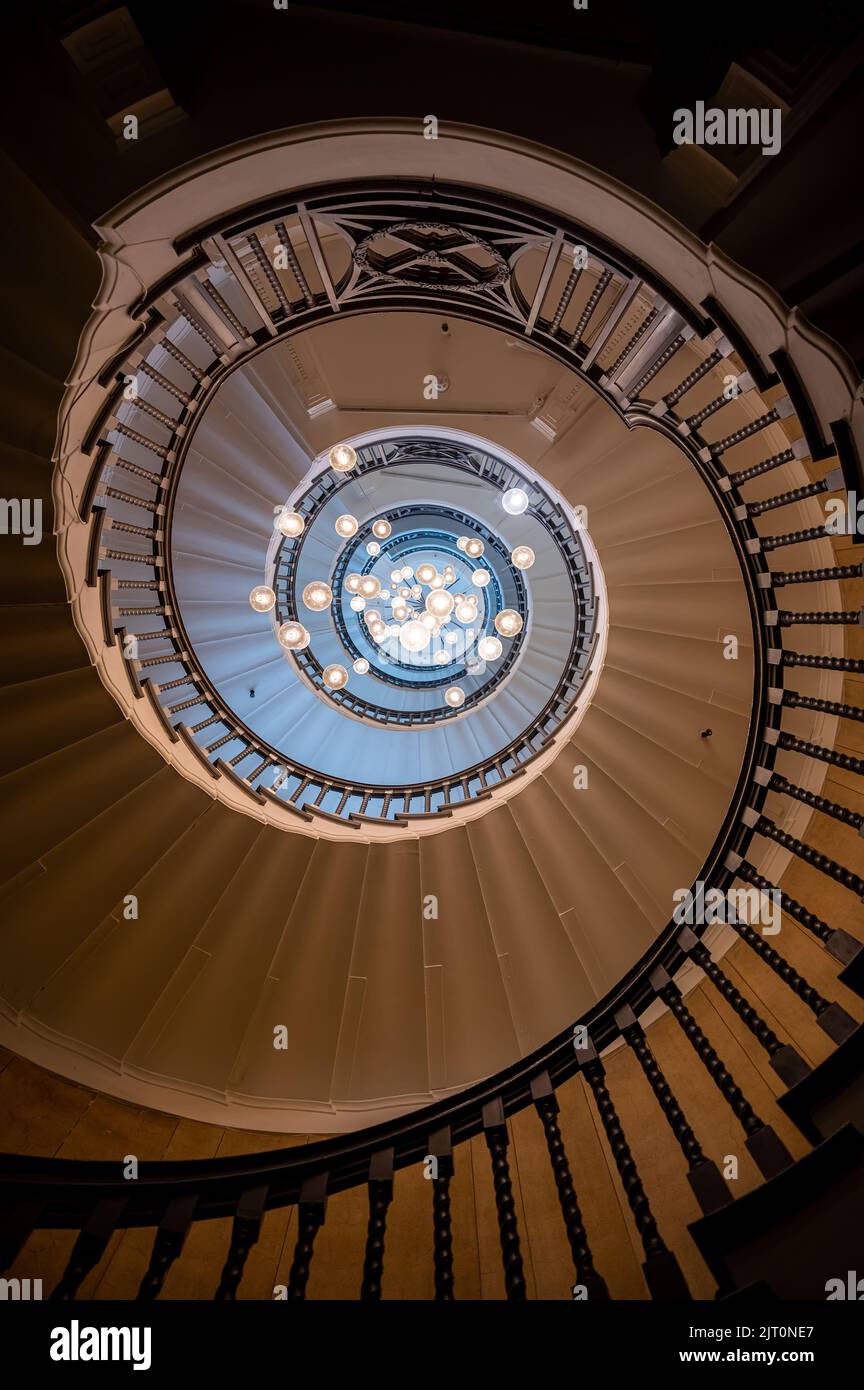 Cecil Brewer staircase - Heals, Tottenham Court Road Stock Photo - Alamy