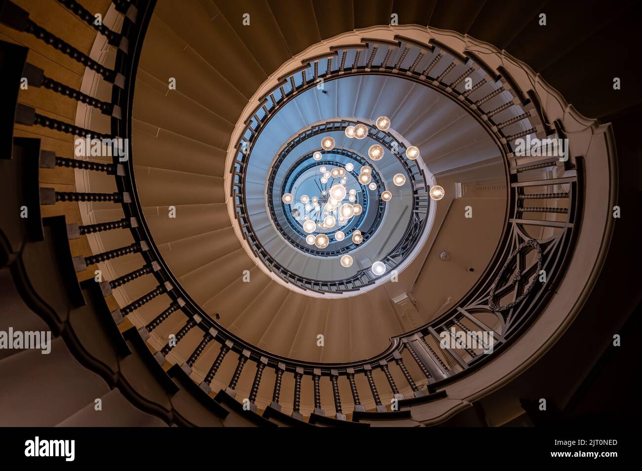 Cecil Brewer staircase - Heals, Tottenham Court Road Stock Photo - Alamy