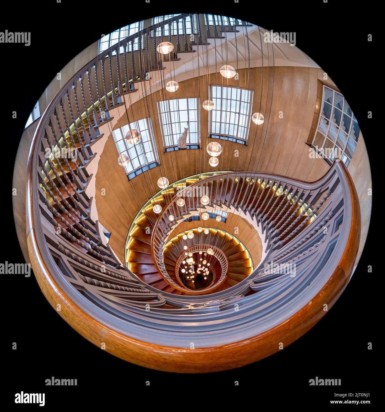 Cecil Brewer staircase - Heals, Tottenham Court Road Stock Photo - Alamy