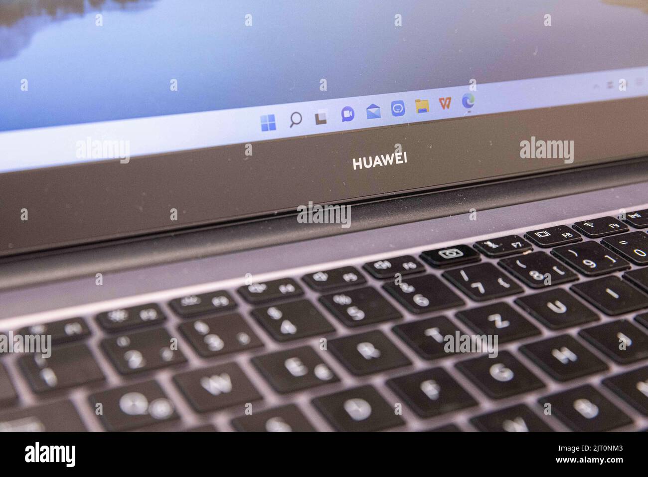 Huawei MateBook D 15 laptop seen on display inside a Huawei store in ...