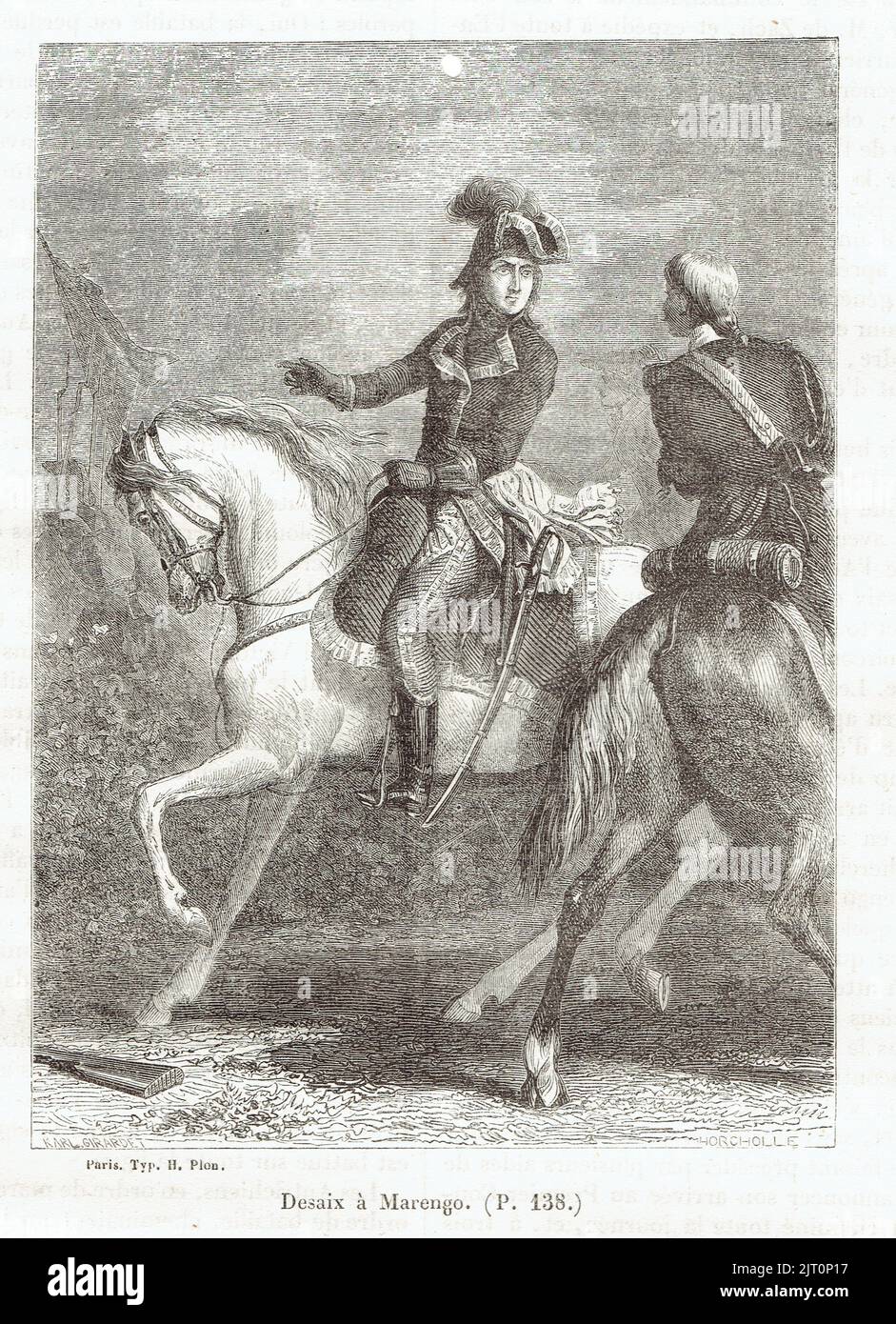 le général Desaix à la bataille de Marengo Stock Photo - Alamy