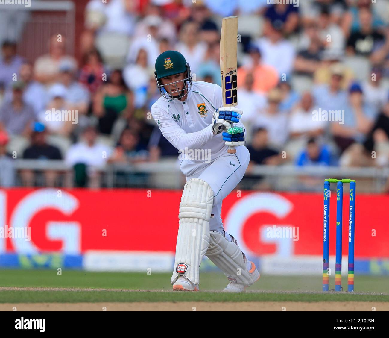 Rassie van der Dussen batting for South Africa Stock Photo - Alamy
