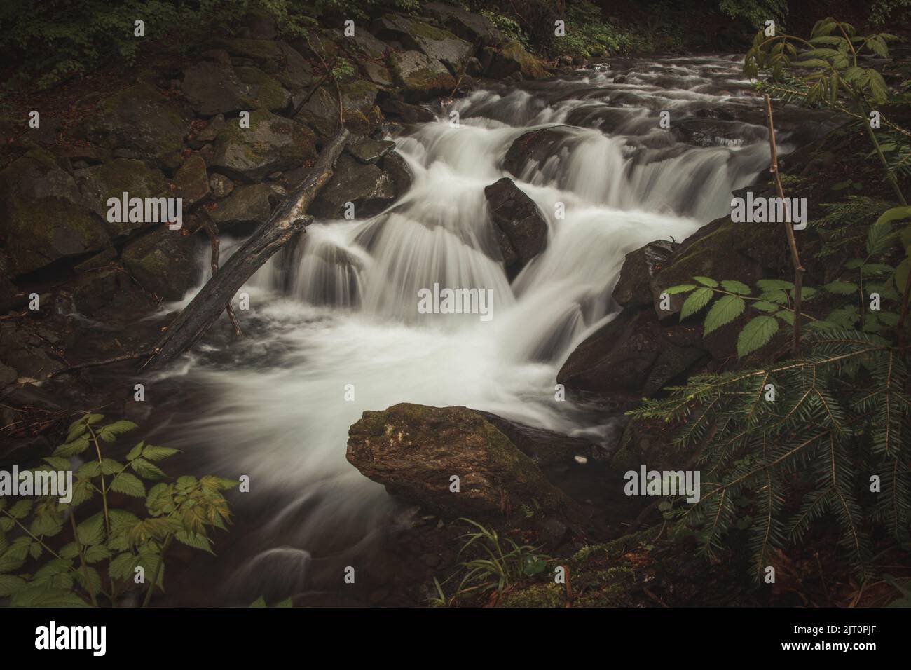 Famous Satiny waterfalls. Breathtaking, untouched nature around the ...