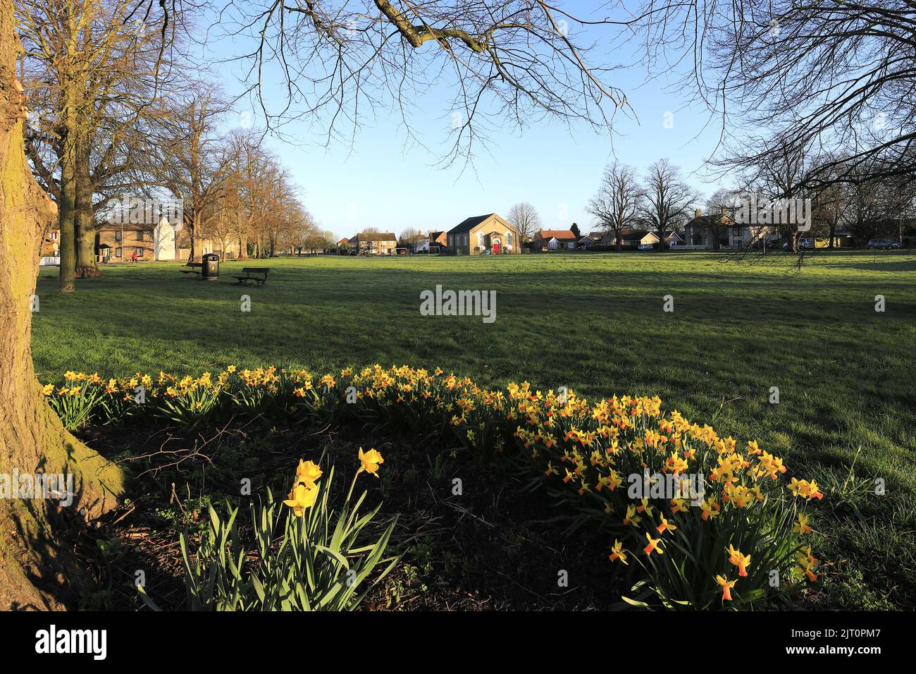 Spring view of Coates village, Cambridgeshire, England, UK Stock Photo ...