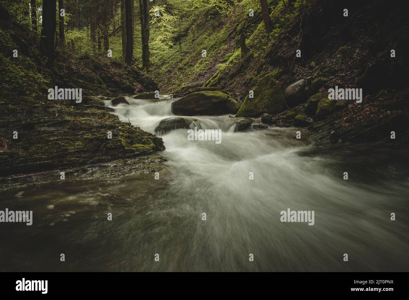 Famous Satiny waterfalls. Breathtaking, untouched nature around the ...