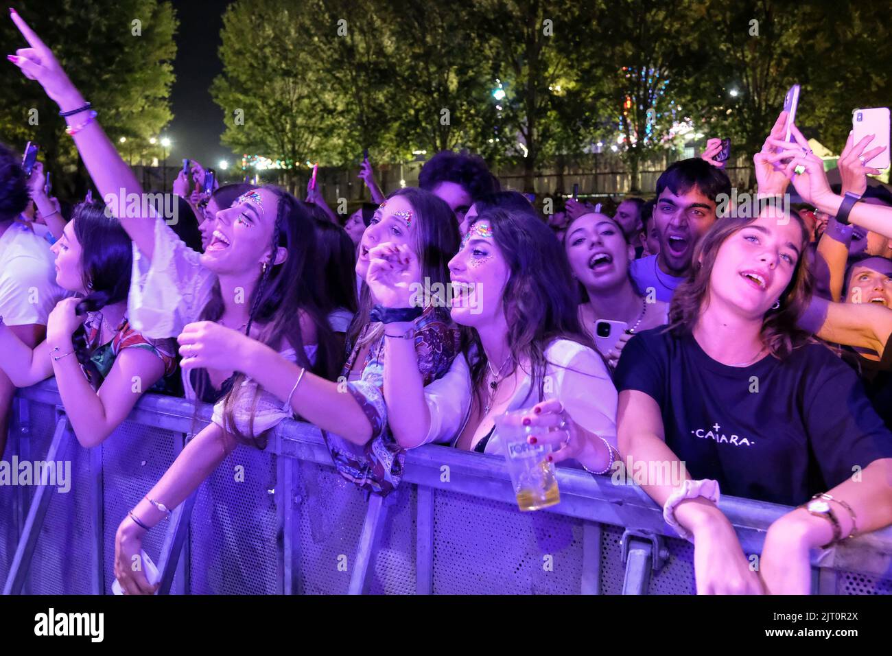 Arena sul Lago, Modena, Italy, August 26, 2022, Carl Brave fans during ...