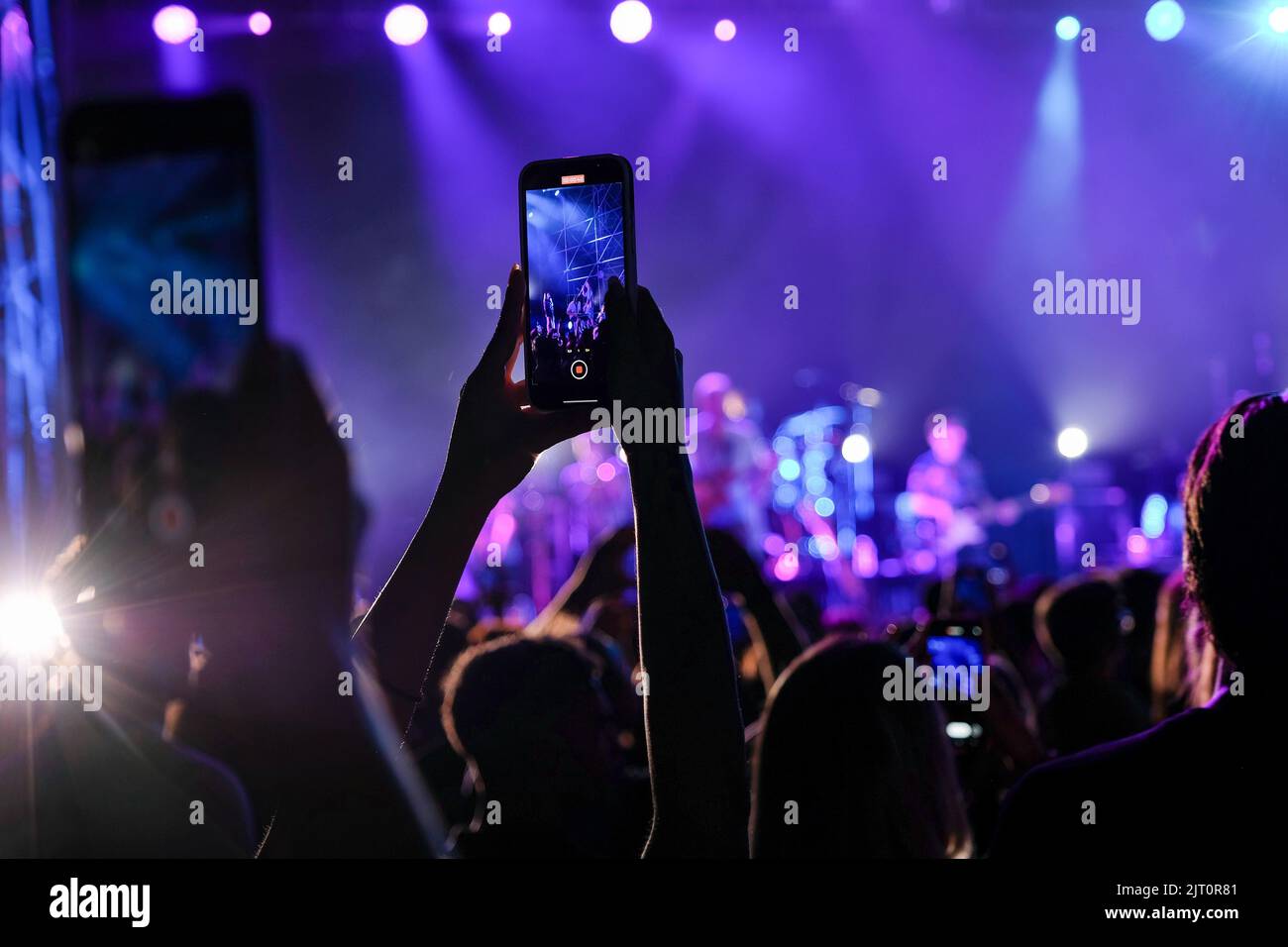 Arena sul Lago, Modena, Italy, August 26, 2022, Carl Brave fans during ...