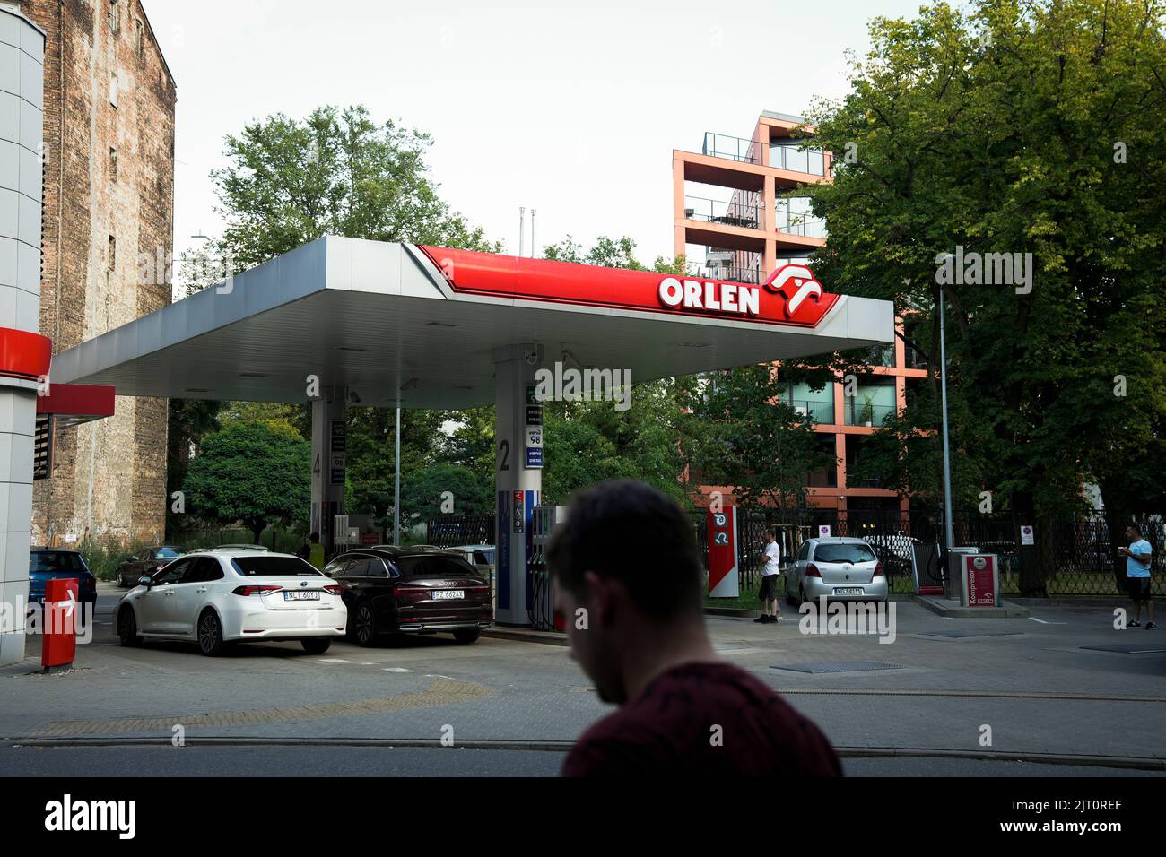 An Orlen gas station is seen in the Praga district in Warsaw, Poland on ...
