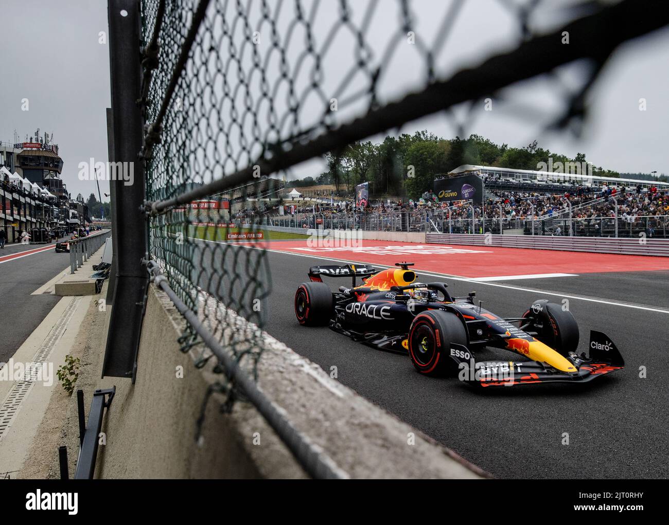 SPA - Max Verstappen (1) with the Oracle Red Bull Racing RB18 Honda during the 3rd practice ...