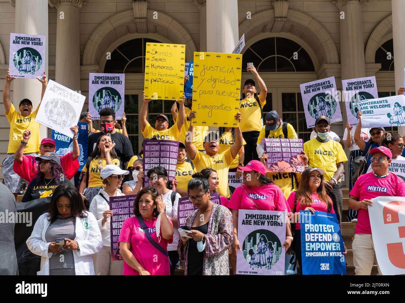 Murad Awawdeh of The New York Immigration Coalition held a press ...