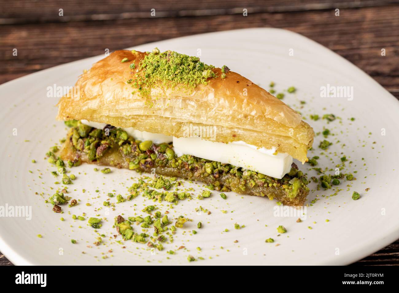 Carrot slice baklava, Baklava with pistachio. Turkish traditional ...