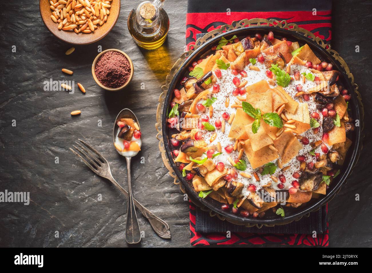 Aubergine fatteh hi-res stock photography and images - Alamy