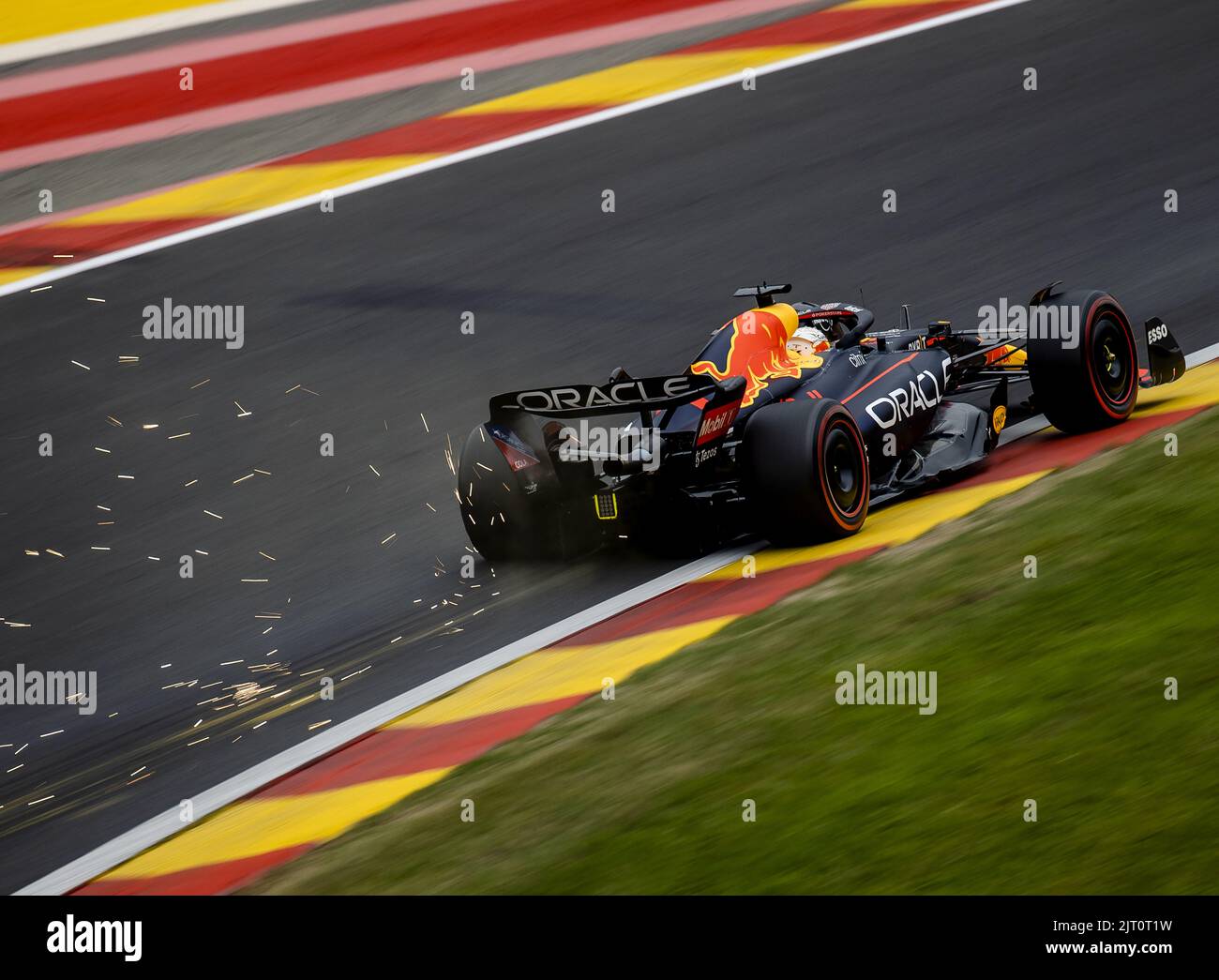 SPA - Max Verstappen (1) with the Oracle Red Bull Racing RB18 Honda during the 3rd practice ...