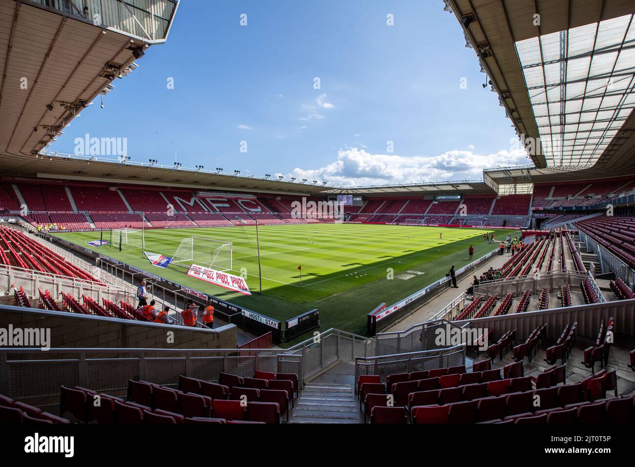 General view inside The Riverside Stadium ahead of this afternoon's ...