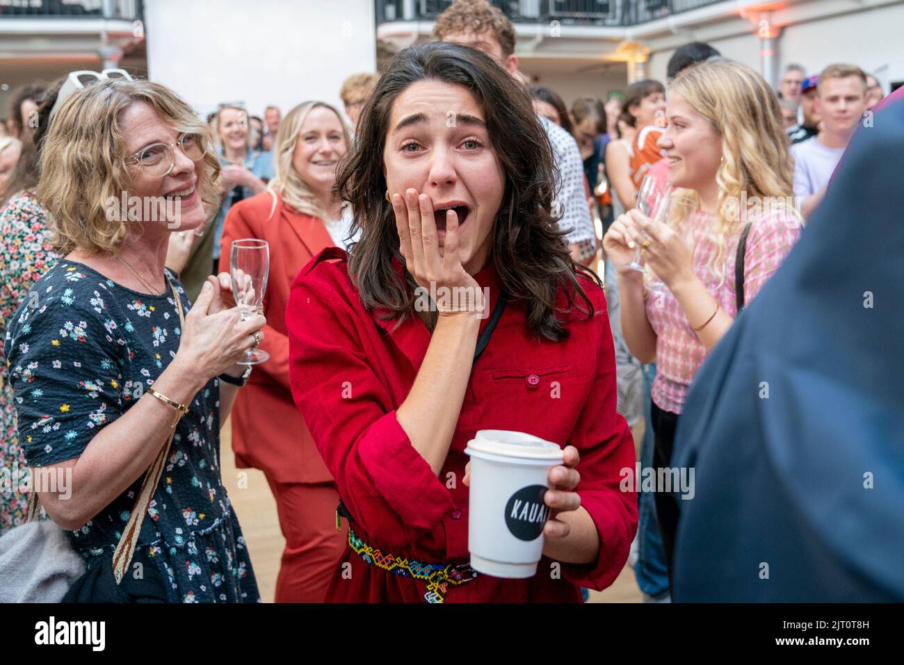 Lara Ricote reacts after winning the Dave's Edinburgh Comedy Best ...