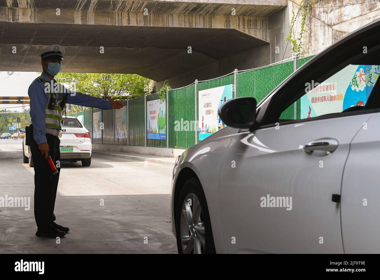 HEFEI, CHINA - AUGUST 20, 2022 - A traffic police brigade carries out a ...
