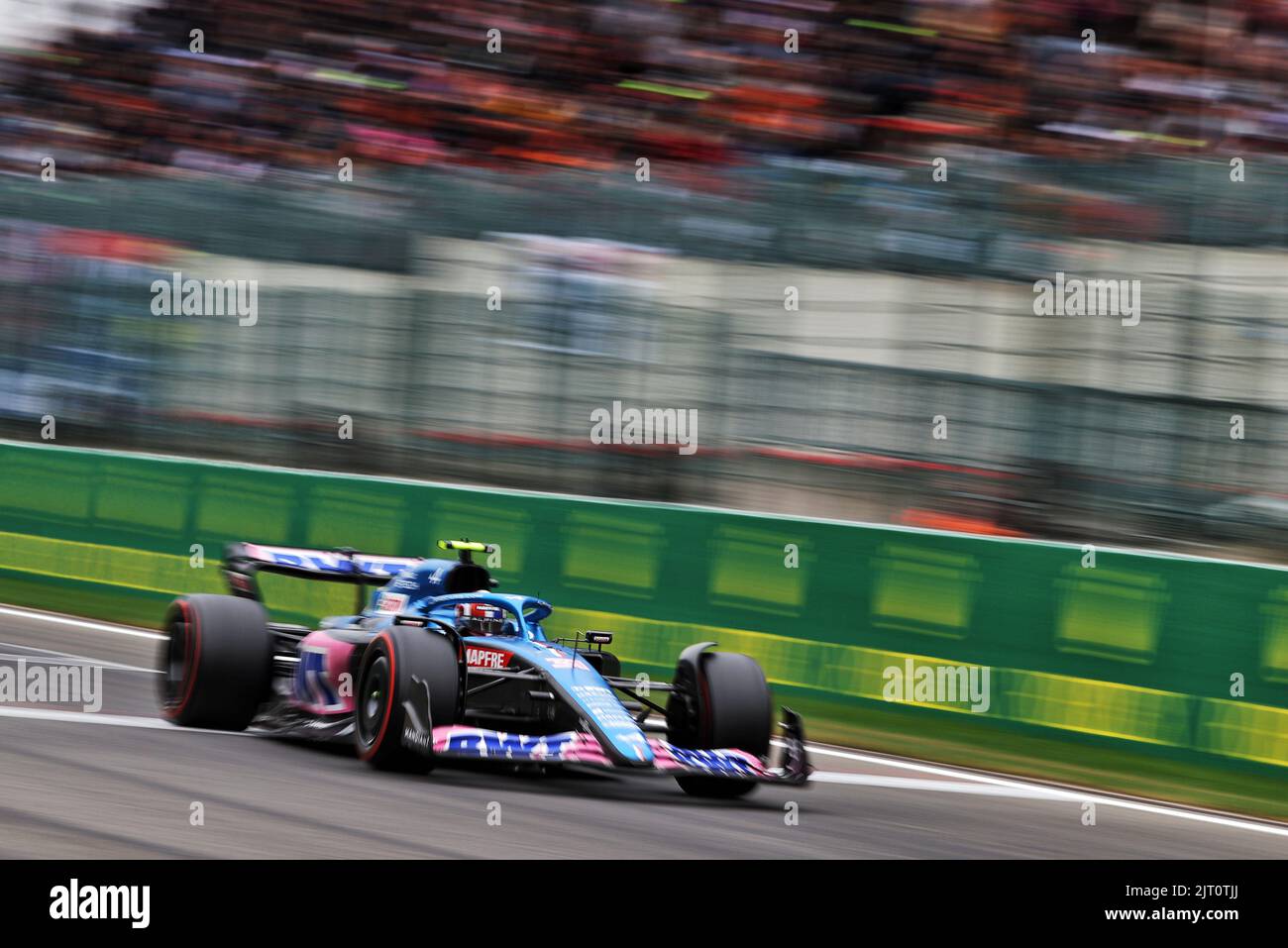 Esteban Ocon (FRA) Alpine F1 Team A522. Belgian Grand Prix, Saturday 27th August 2022. Spa ...